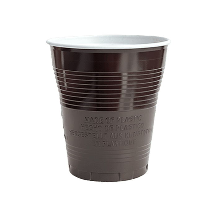Brown Plastic Cup for Vending 160ml - Distribución Mayorista