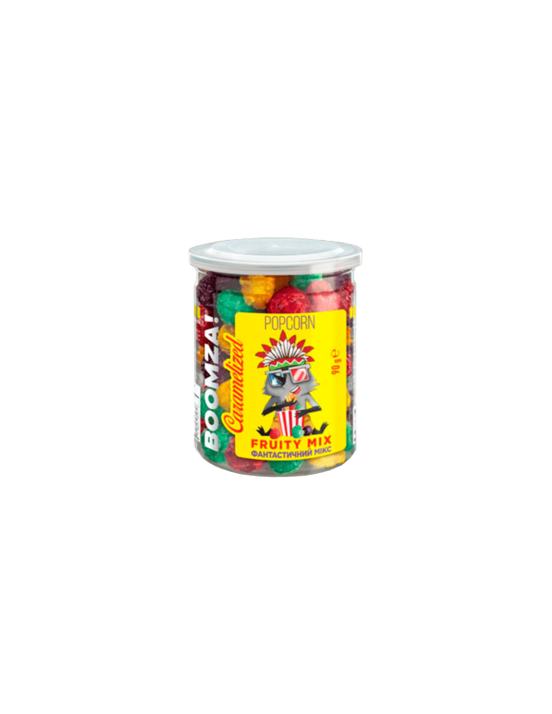 Boomza Popcorn Caramelized Mix Fruits 90g - Distribución Mayorista